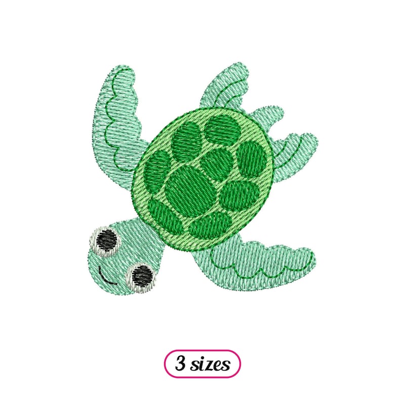 Turtle Embroidery - Etsy