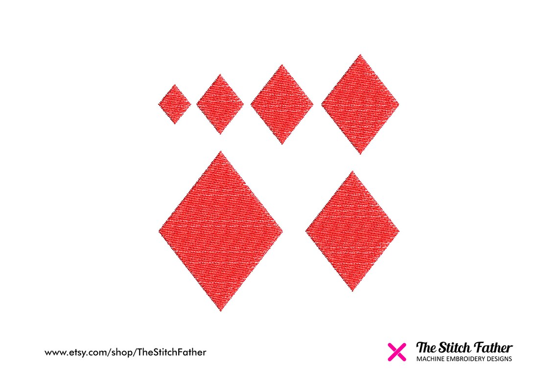 Mini Diamonds Symbol Machine Embroidery Design Small Diamond - Etsy