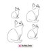 Mini Cat Sitting Machine Embroidery Design Cute Cat Kitten - Etsy
