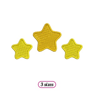 Mini Stars Horizontal Machine Embroidery Design – Filled Stars Satin ...