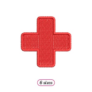 Mini Red Cross Icon Machine Embroidery Design – Red Cross Pictogram ...
