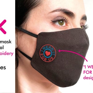 Face Mask Machine Embroidery Design Mask in the Hoop 5 Sizes - Etsy
