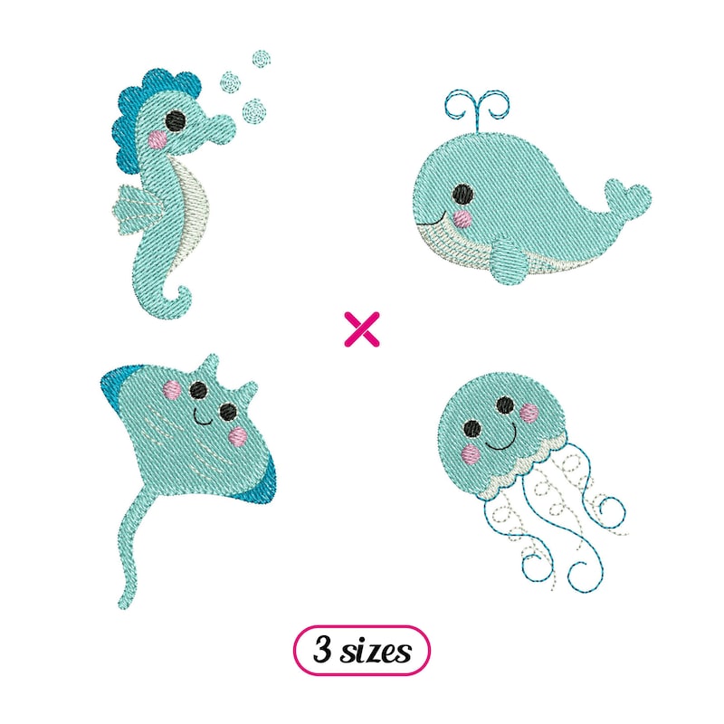 Sea Life Embroidery - Etsy