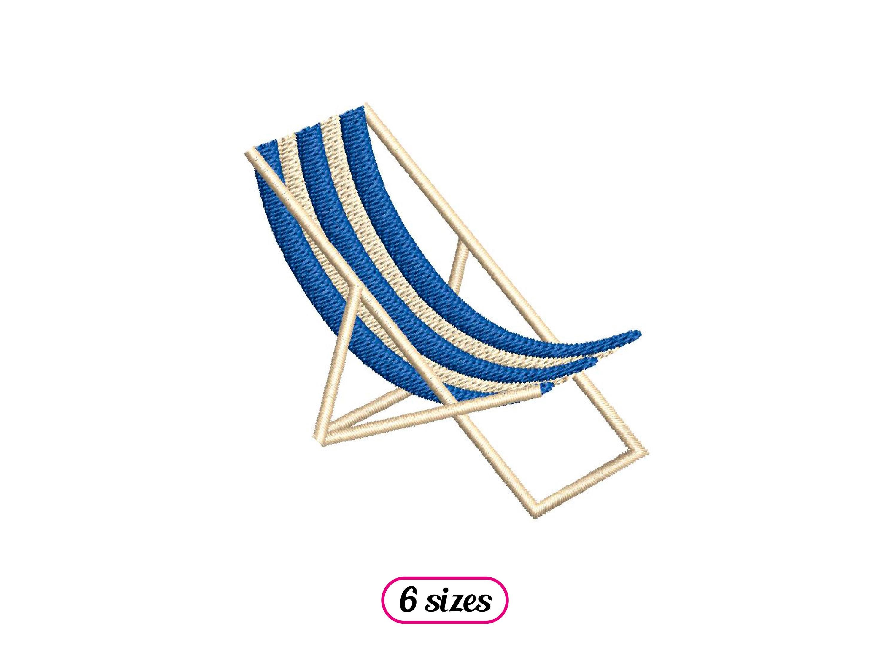 Beach Chair Machine Embroidery Design - 6 Sizes - INSTANT DOWNLOAD - Etsy