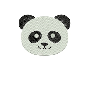 Panda Face Machine Embroidery Design - 3 Sizes - INSTANT DOWNLOAD - Etsy