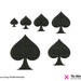 Mini Spades Symbol Machine Embroidery Design Small Spade Icon Spades ...