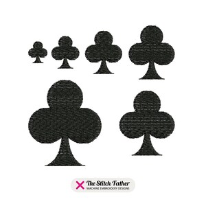 Mini Clubs Symbol Machine Embroidery Design – Small Club Icon – Clubs ...
