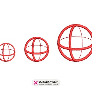 Mini Sphere Machine Embroidery Design – Geometric Shape – Geometrical ...
