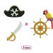 Mini Pirate Set Machine Embroidery Designs – Parrot, Tricorn Hat, Helm ...