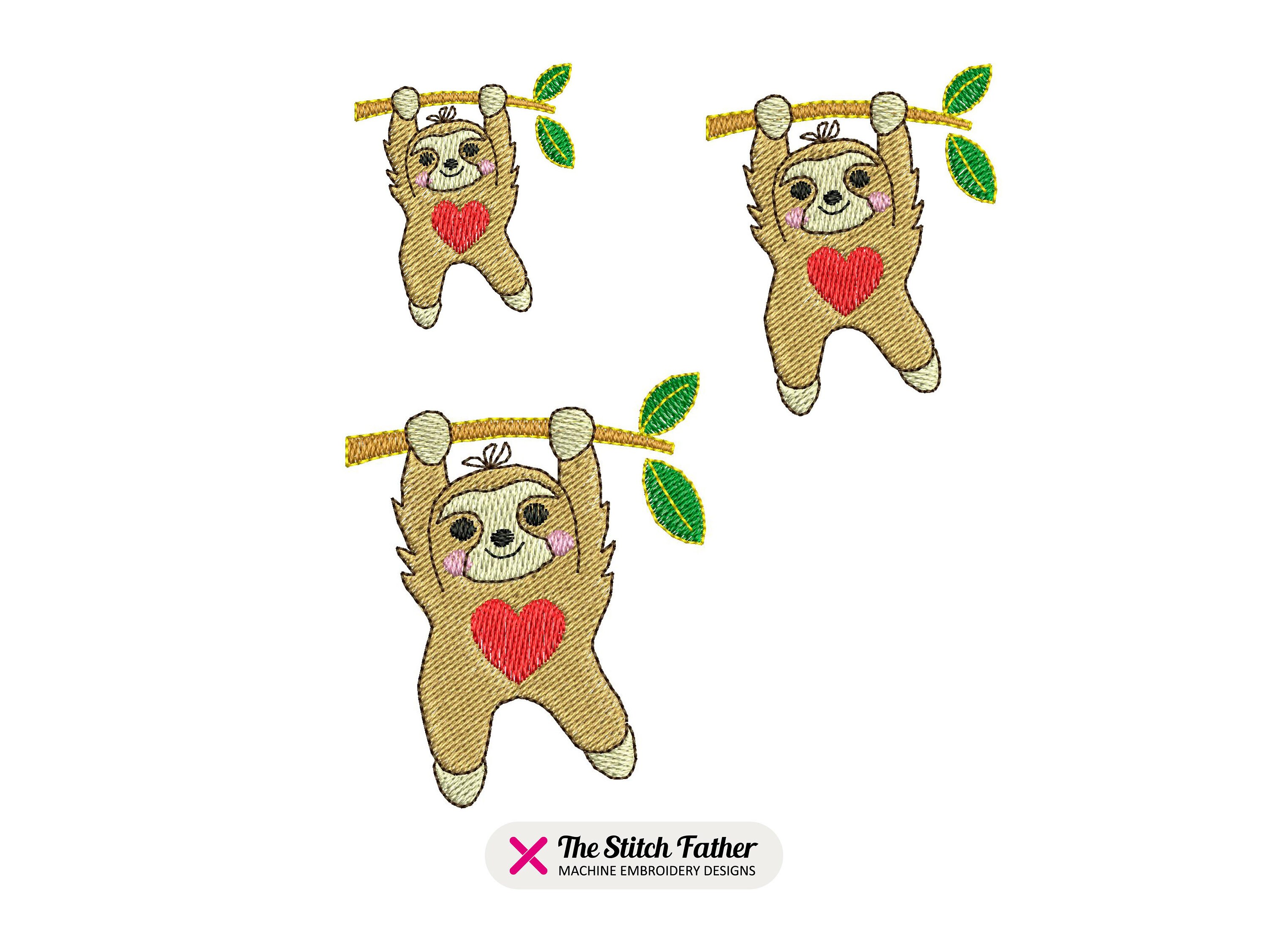 Mini Sloth Set Machine Embroidery Designs – Cute Sloths – Sloth Baby ...