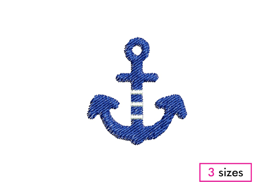 Mini Anchor Machine Embroidery Design Nautical Pattern Sea - Etsy