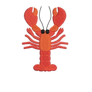 Mini Lobster Machine Embroidery Design – Small Lobster Crawfish Seafood ...