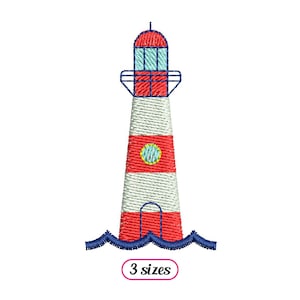 Mini Lighthouse Machine Embroidery Design – Light Station – Nautical ...