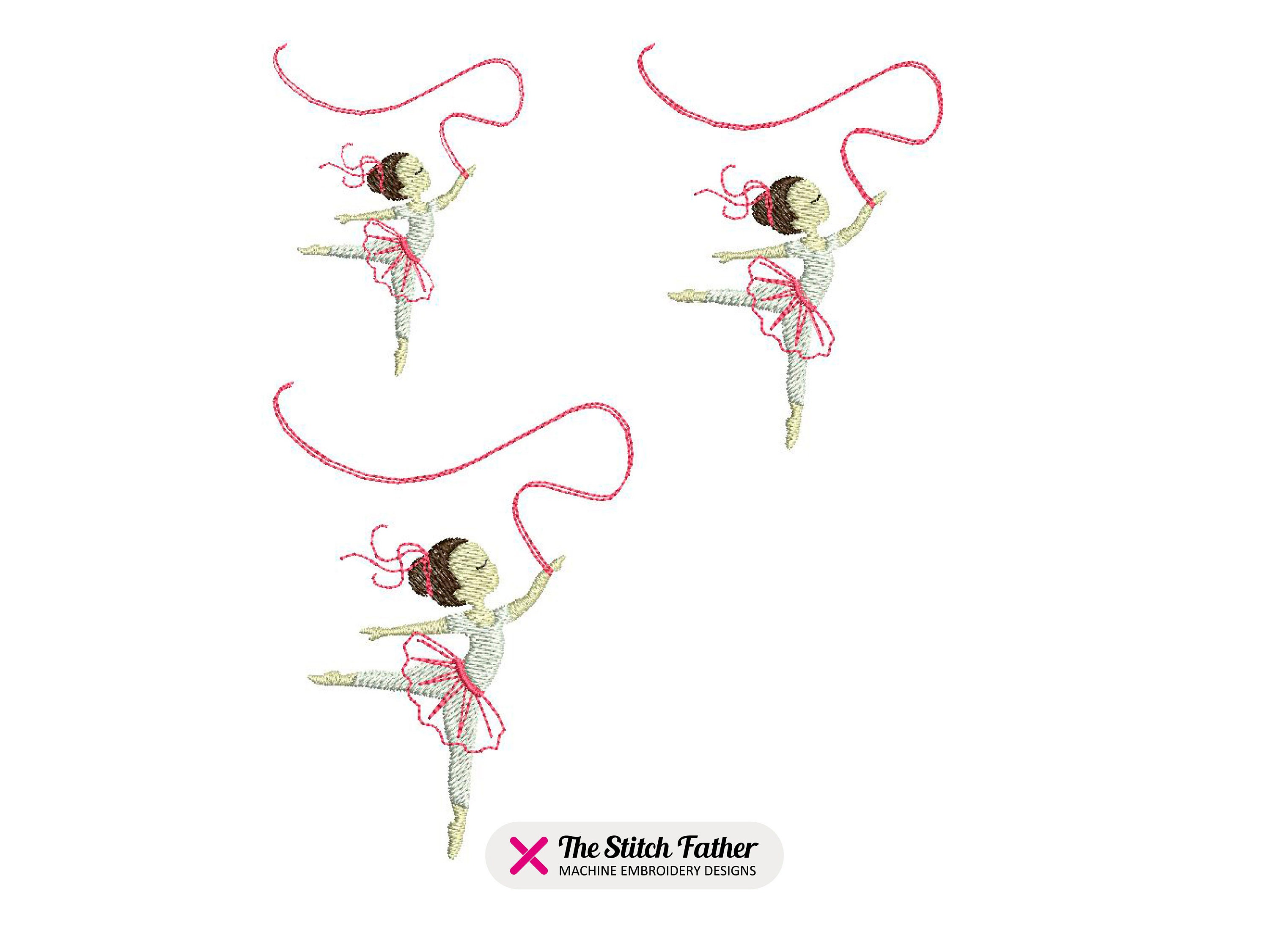 Mini Dance Set Machine Embroidery Designs – Ballerina Pointe Dancers ...