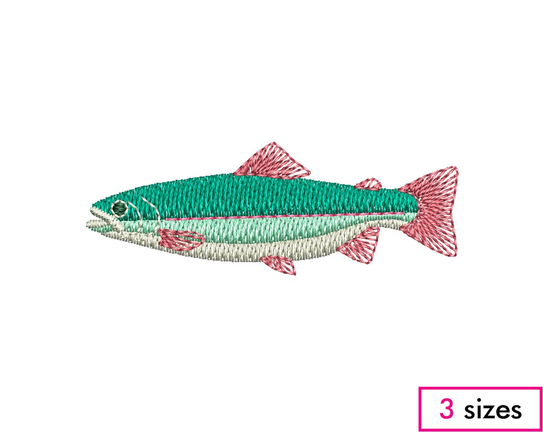 Mini Fish Machine Embroidery Design Realistic (Instant Download) - Etsy