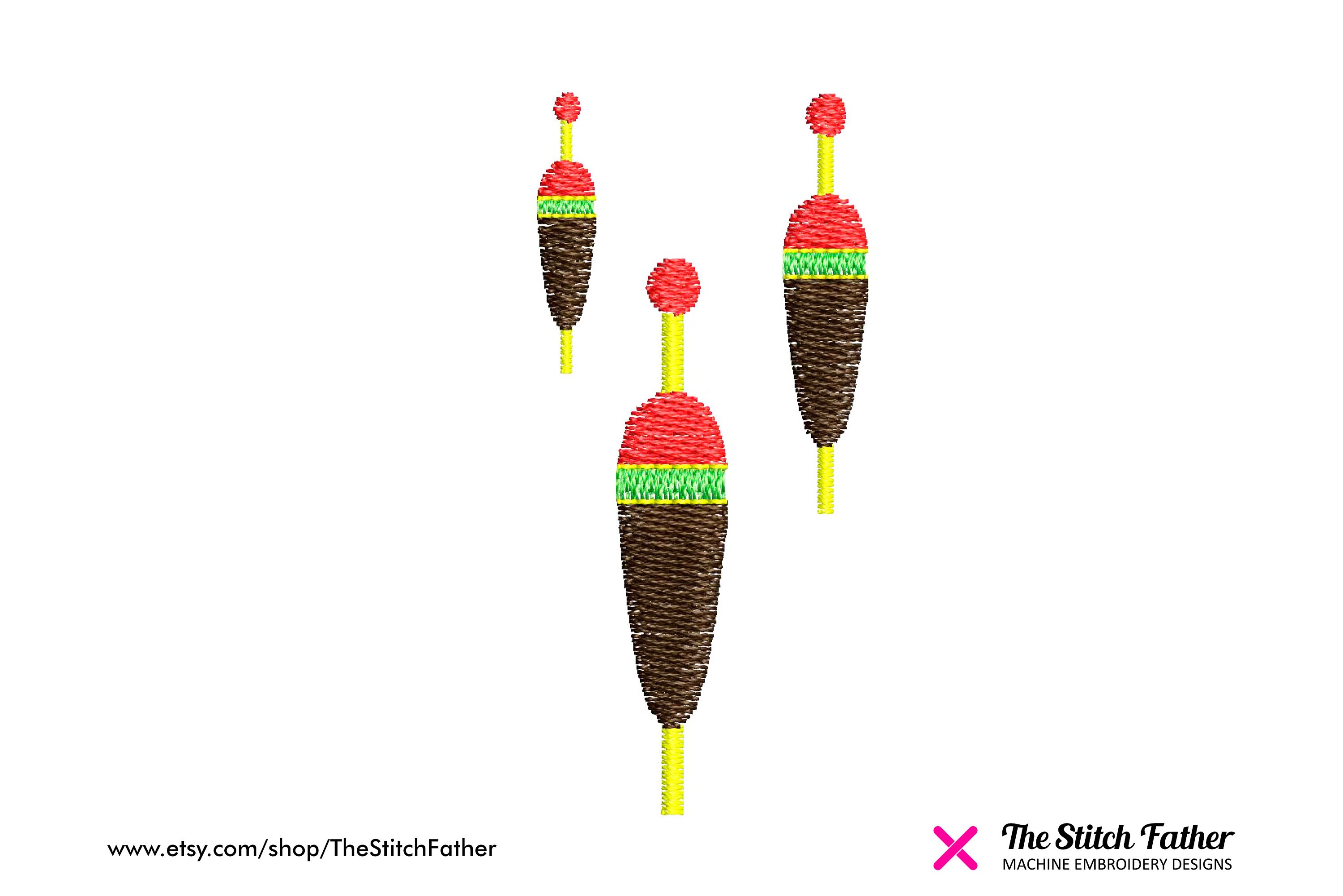 Mini Fishing Float Embroidery Design Floats Bobbers - Etsy