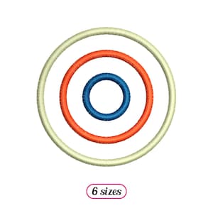 Three Concentric Circles Machine Embroidery Design - 6 Sizes - INSTANT ...