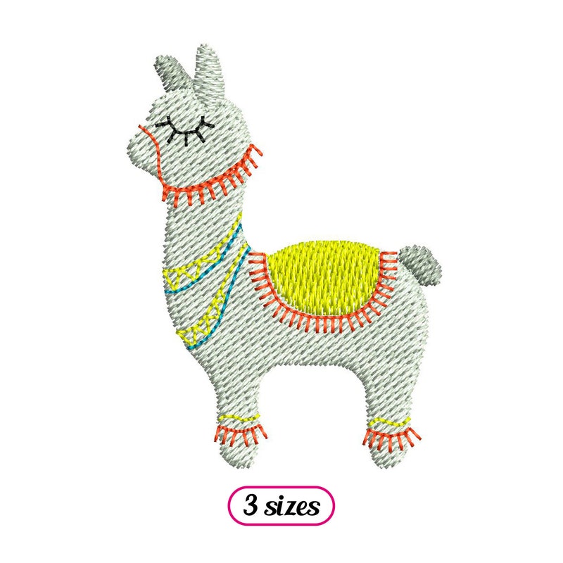 Llama Embroidery Design - Etsy
