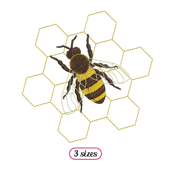 Bee Embroidery - Etsy