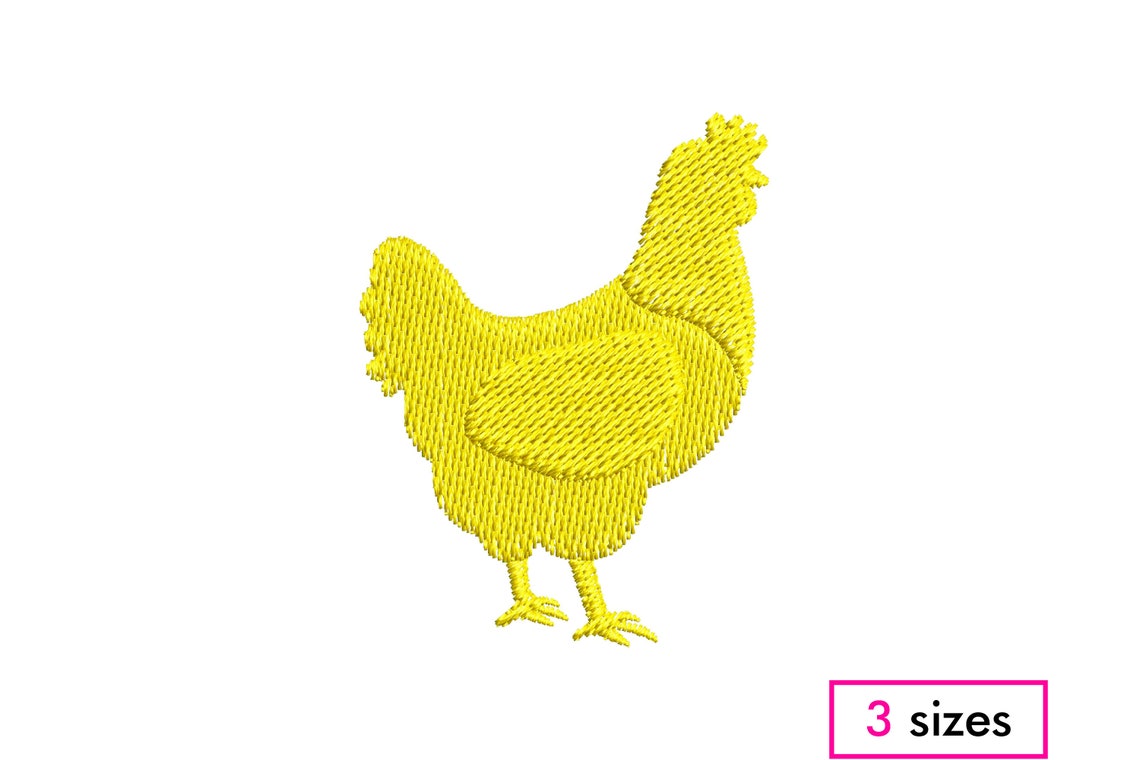 Mini Hen Silhouette Machine Embroidery Design Chicken Simple | Etsy