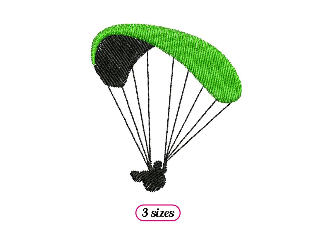 Mini Paraglider Machine Embroidery Design – Flying Paraglider ...