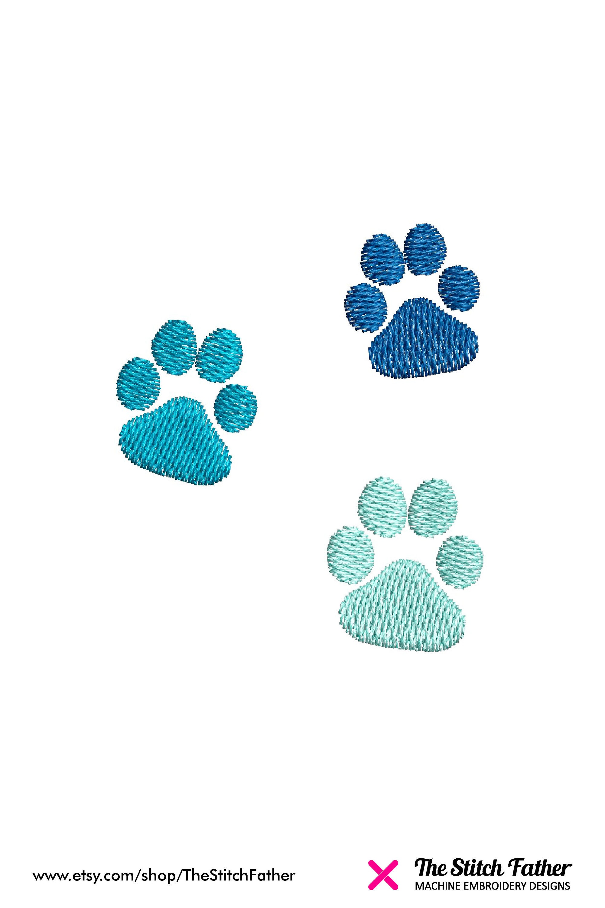 Mini Dog Prints Machine Embroidery Design Small Dog Paw | Etsy