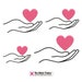 Hand Holding Heart Machine Embroidery – Helping Hand – Caring Hand With ...