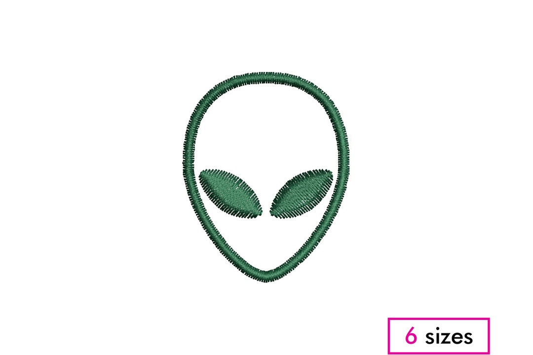 Mini Alien Machine Embroidery Design Tiny Space Alien Icon - Etsy