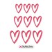 Mini Horizontal Hearts Machine Embroidery Design Three Hearts Satin ...