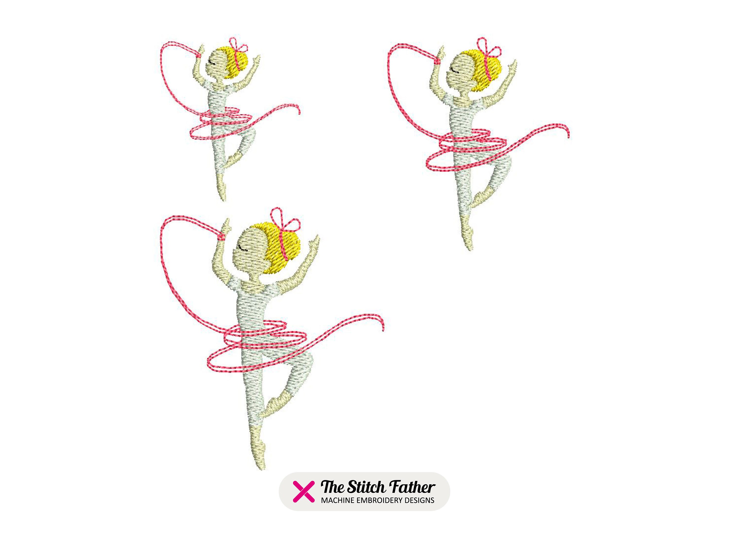 Mini Ballerina Dancer Machine Embroidery Design – Ballerina Girl Dance ...