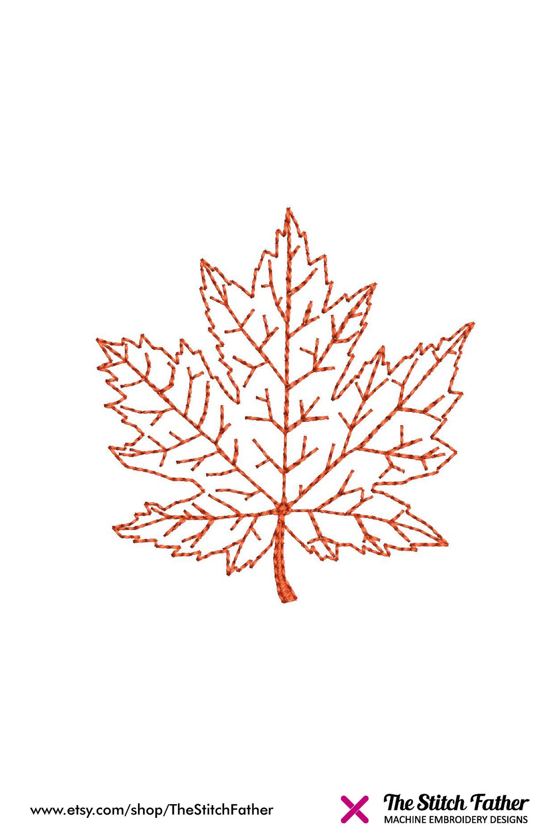 Mini Maple Leaf Machine Embroidery Design Realistic Autumn | Etsy