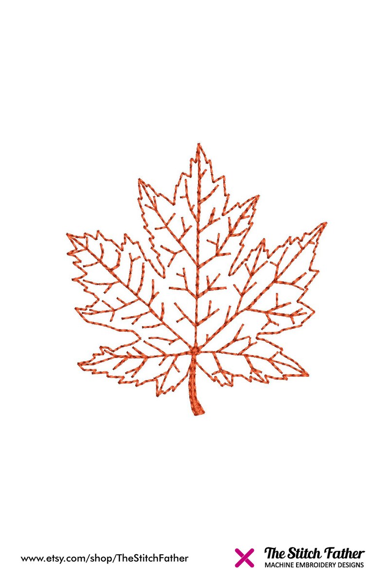 Mini Maple Leaf Machine Embroidery Design Realistic Autumn | Etsy