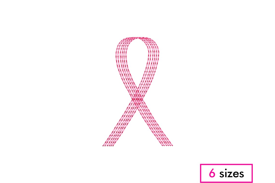 Mini Awareness Ribbon Machine Embroidery Design Cancer | Etsy