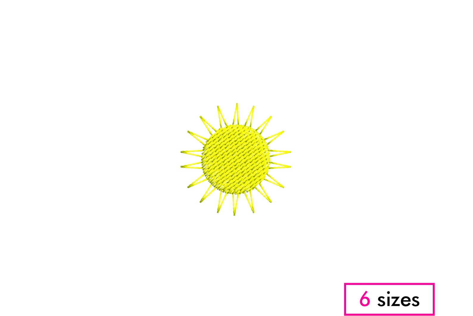 Mini Sun Machine Embroidery Design Cute Small Sun Fill - Etsy