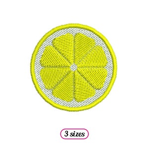 Mini Lemon Slice Machine Embroidery Design – Sliced Lemon Fruit ...
