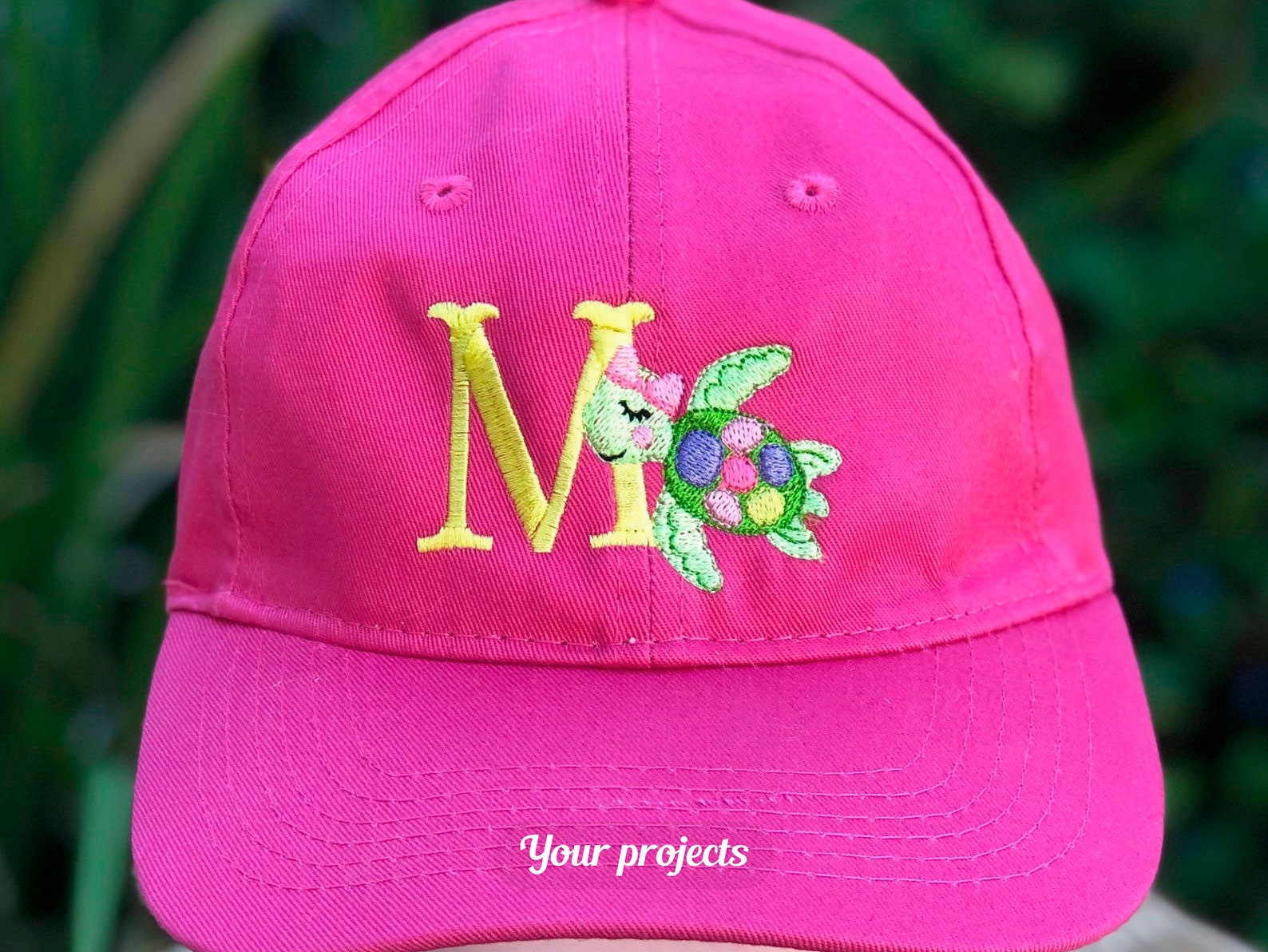 Mini Turtle Girl Machine Embroidery Design - Cute Smiling Turtle Pink ...