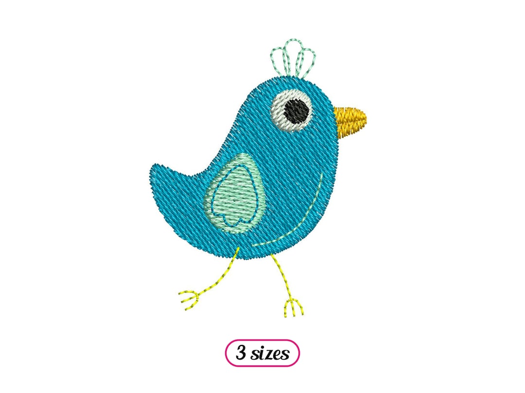 Mini Bird Machine Embroidery Design – Cute Walking Bird – Little Bird ...