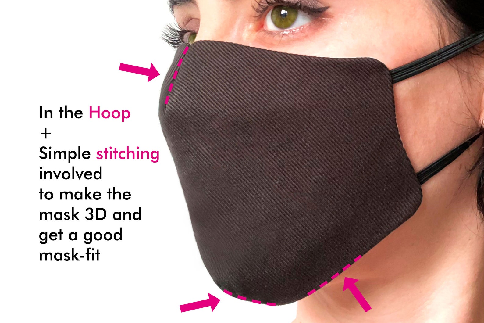 Face Mask Machine Embroidery Design Mask in the Hoop 5 Sizes | Etsy