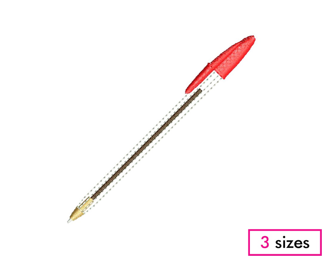 Ball Pen Machine Embroidery Design Realistic Pen Detailed - Etsy