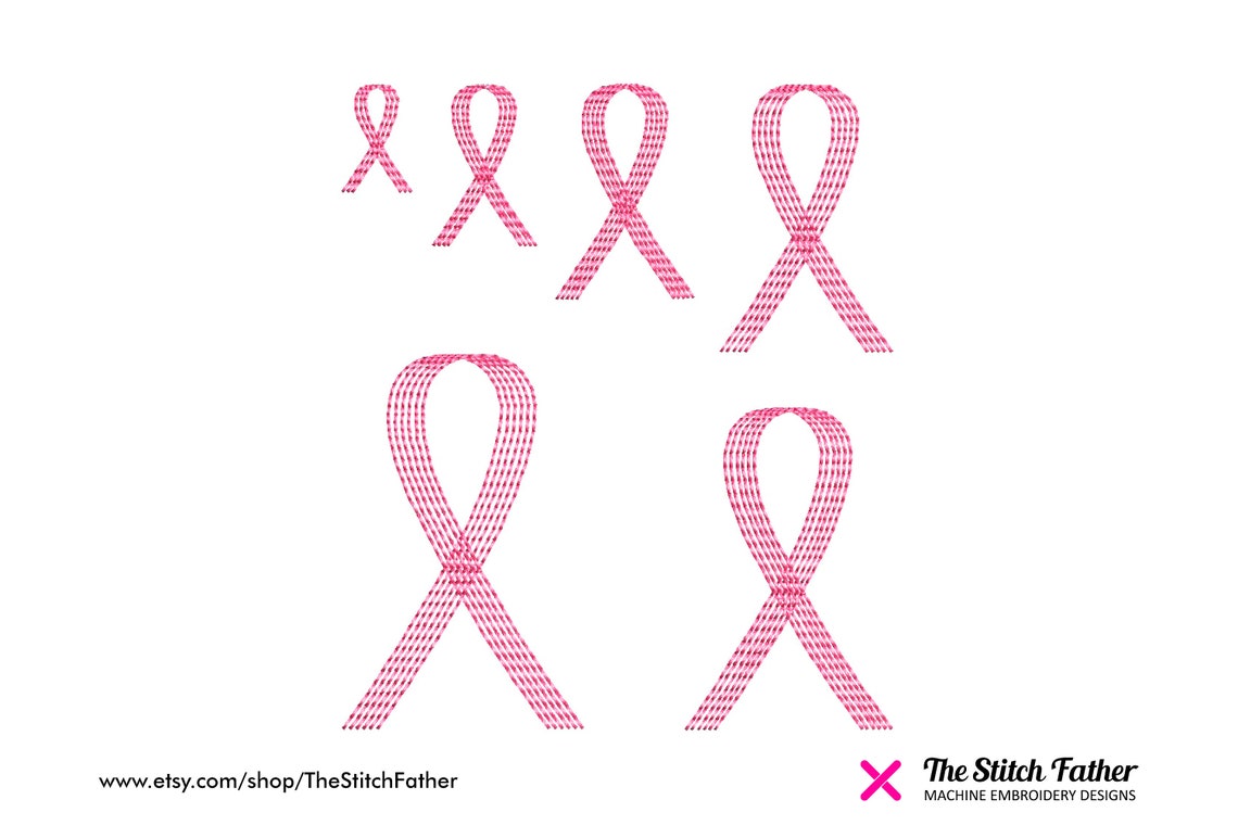 Mini Awareness Ribbon Machine Embroidery Design Cancer | Etsy