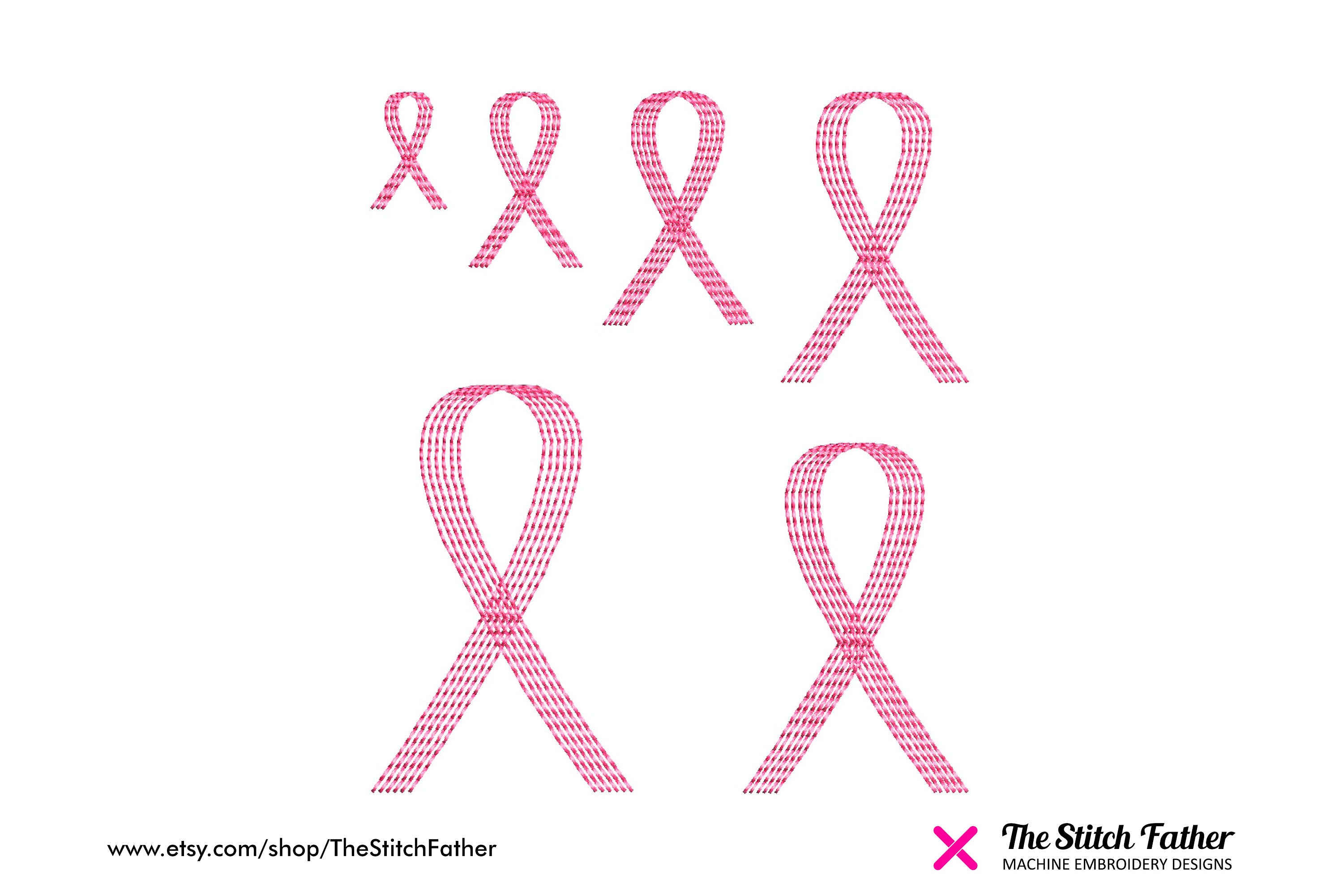 Mini Awareness Ribbon Machine Embroidery Design Cancer - Etsy