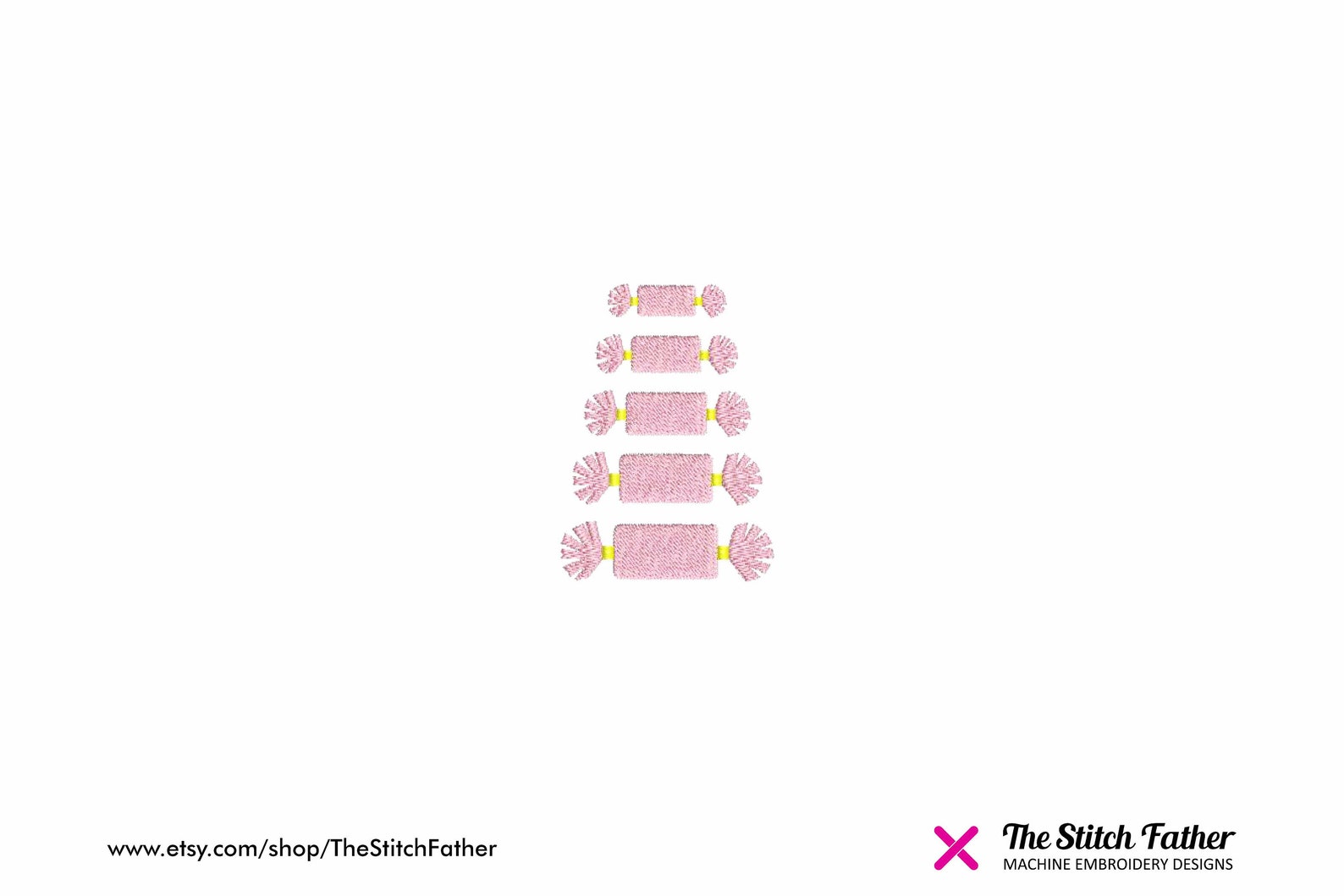 Candy Machine Embroidery Design Set Mini Fairground Treat | Etsy