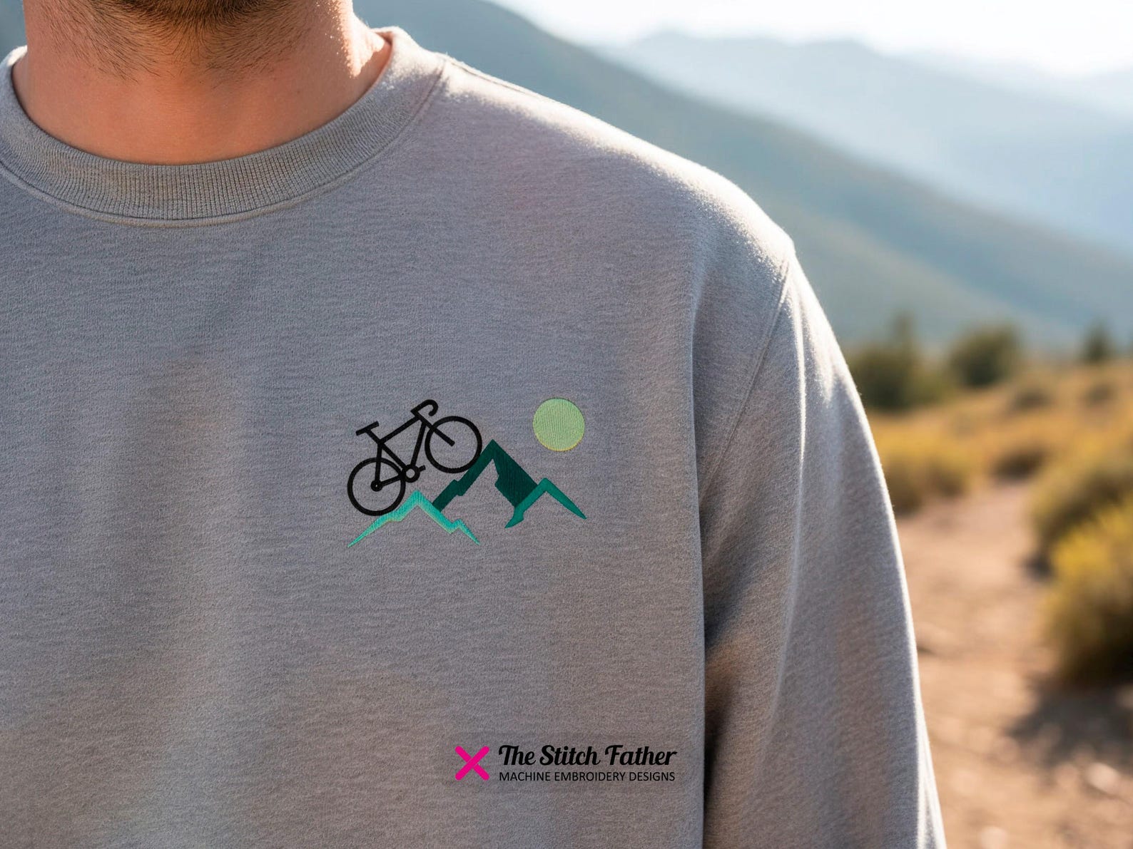Mountain Bike Racing Logo Machine Embroidery Design - 4 Sizes - INSTANT ...