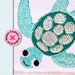 Mini Turtle Machine Embroidery Design Cute Smiling Turtle Swimming Sea ...