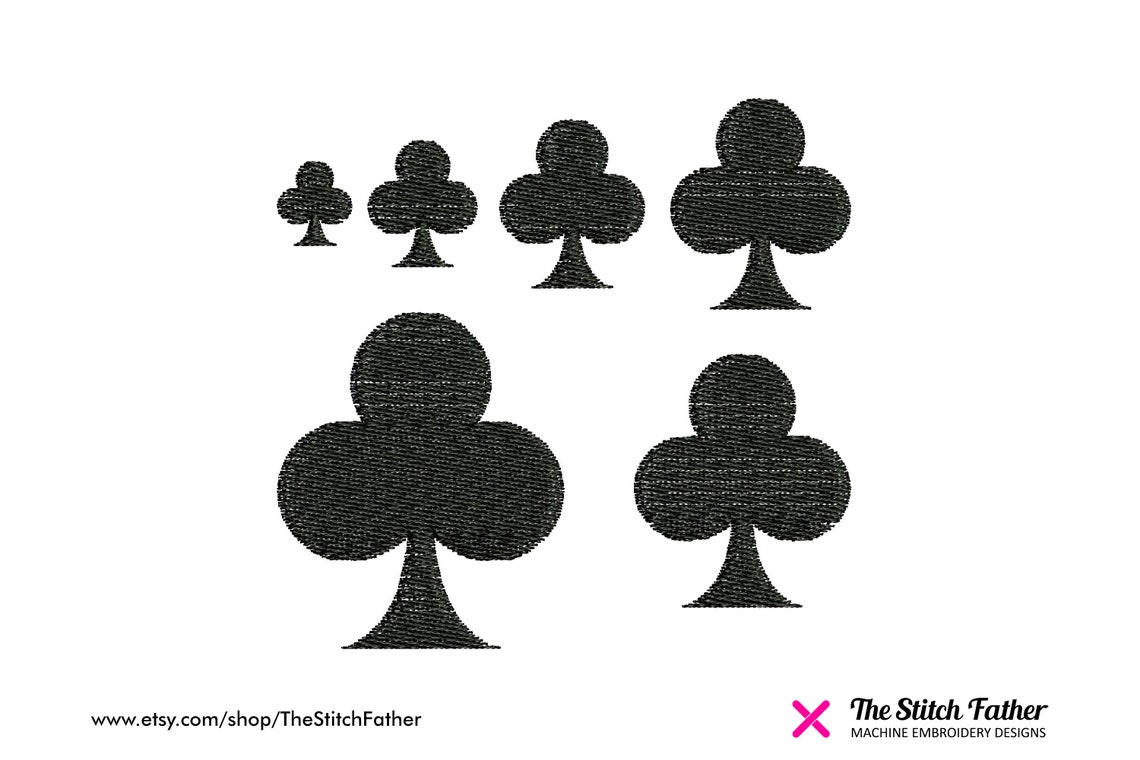 Mini Clubs Symbol Machine Embroidery Design Small Club Icon - Etsy