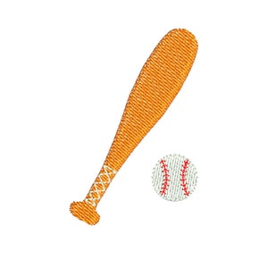 Mini Baseball Bat With Ball Machine Embroidery Design - Etsy