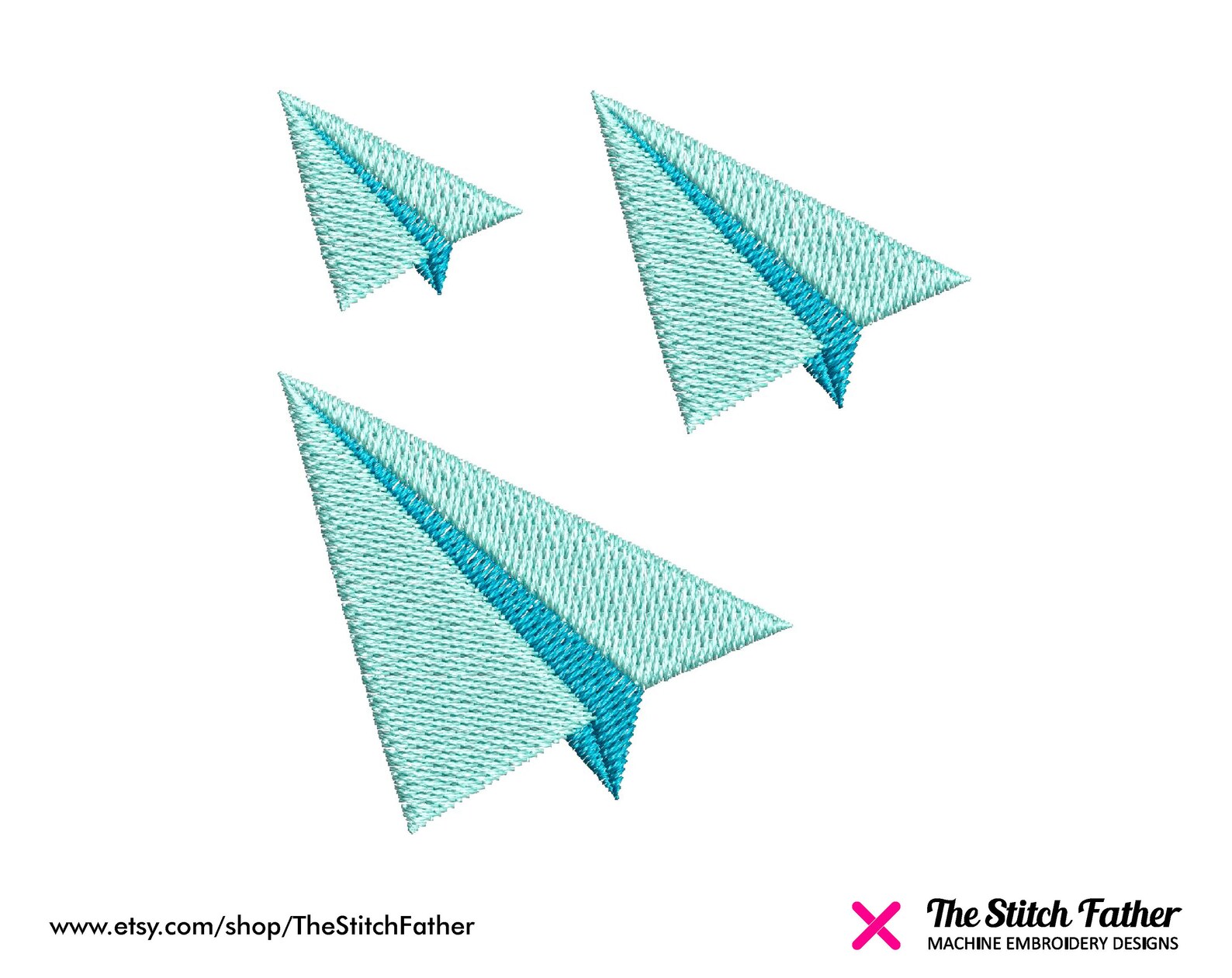 Mini Paper Plane Machine Embroidery Design Paper Airplane - Etsy