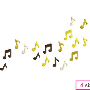 Many Tiny Musical Notes Machine Embroidery Design 4 Sizes INSTANT ...