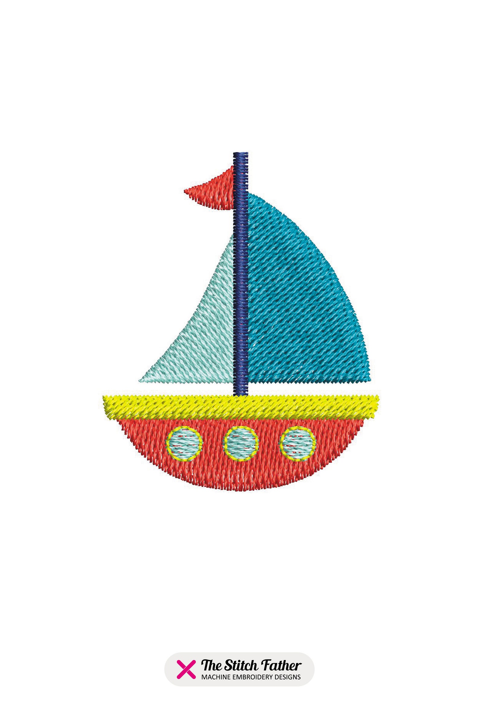 Mini Sailboat Machine Embroidery Design – Cute Ship – Sailing Boat ...