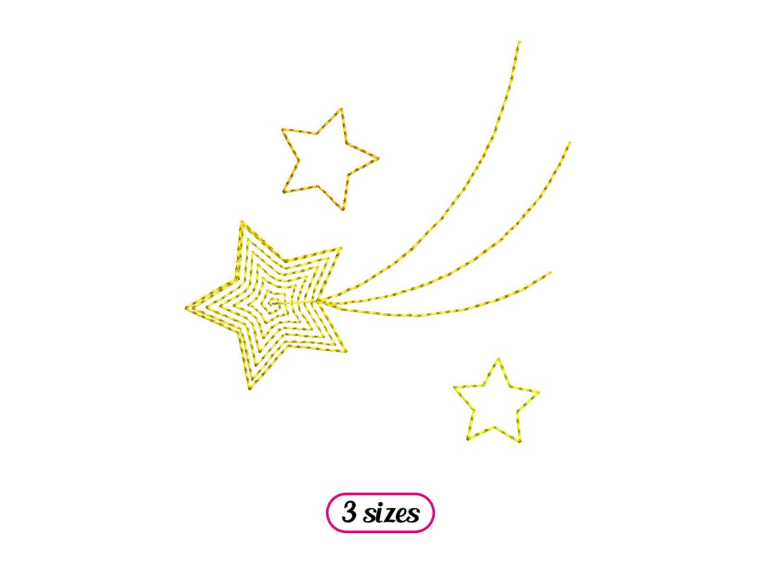 Mini Constellation Stars Machine Embroidery Design – Tiny Shooting Star ...